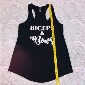 Next Level Apparel | Tops | Biceps Bows Workout Tank | Poshmark